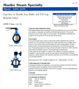 Mueller - Mueller Valve 65M 66M โทร 081-8542215